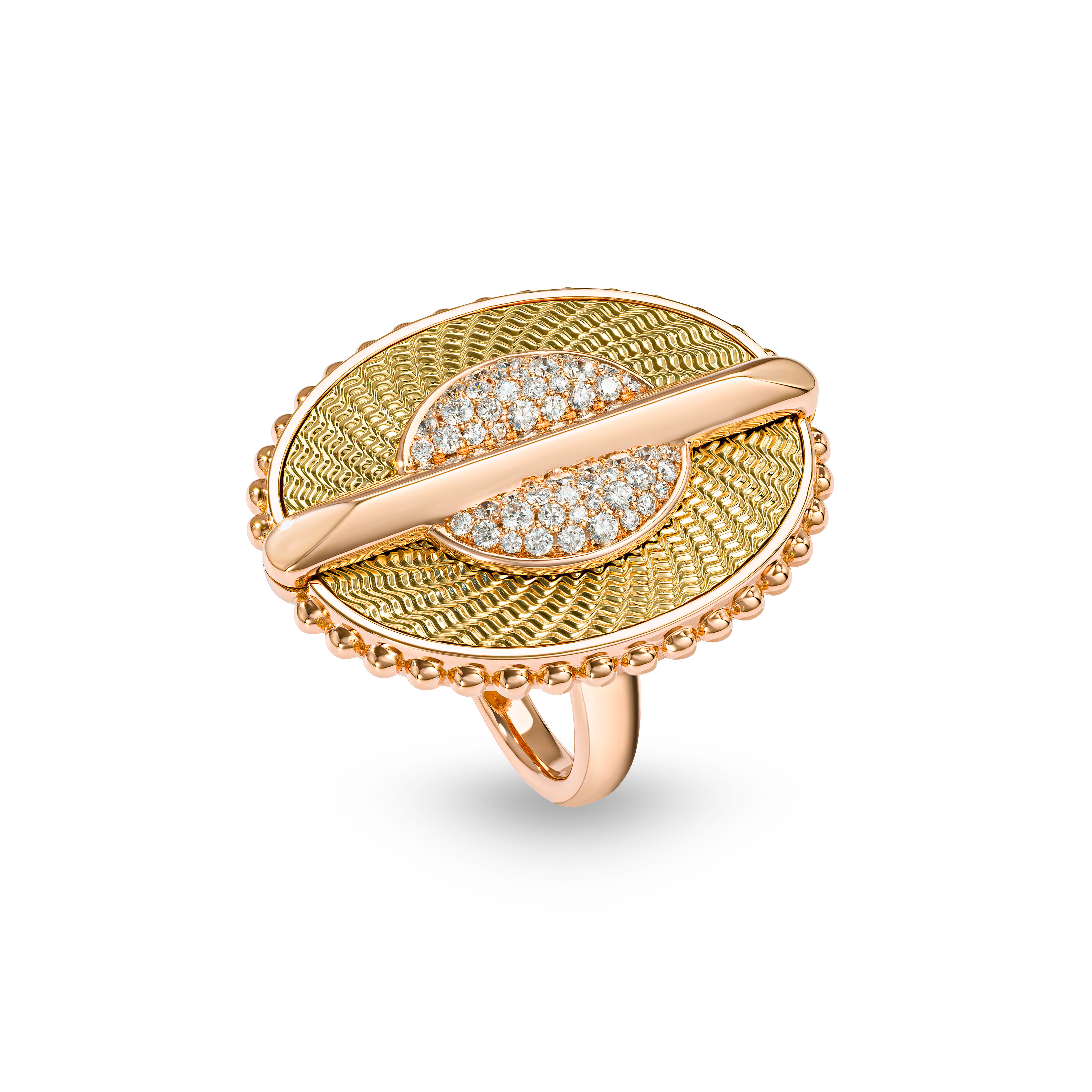 As Above So Below Guilloché Ring – MARCELINE PARIS