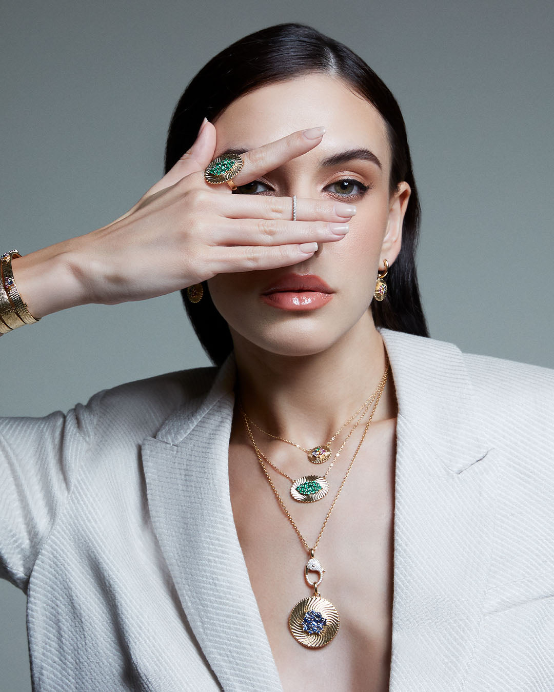 Nebula Cloud Emerald Necklace – MARCELINE PARIS